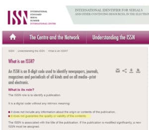 What is an ISSN (International Standard Serial Number)? - Ethical ...